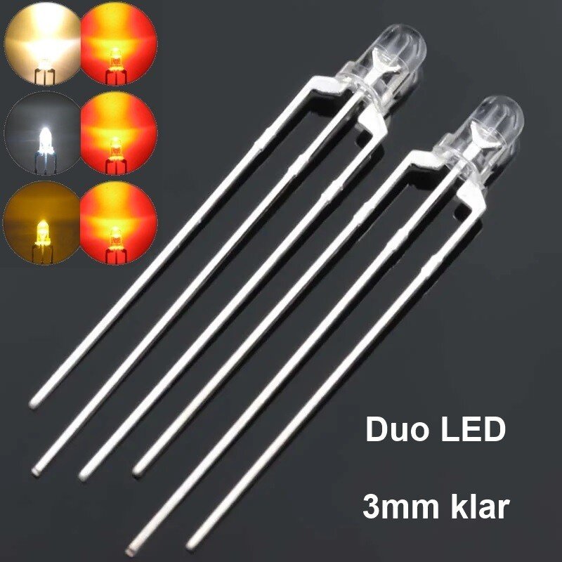 Duo LED 3mm bicolor LEDs 3-Pin digital Lichtwechsel Licht Loks Triebw ...