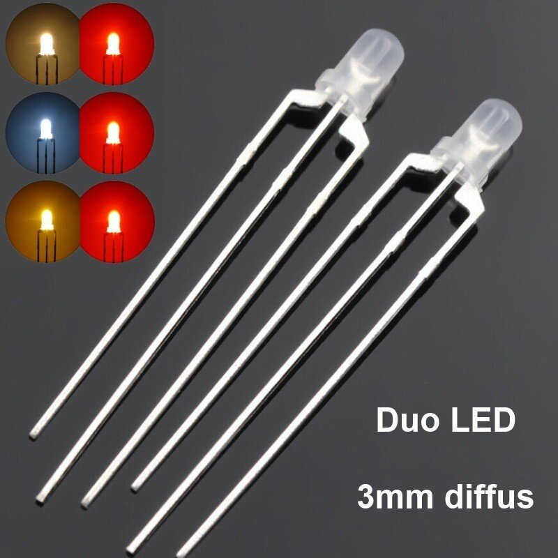 Duo LED 3mm bicolor LEDs 3-Pin digital Lichtwechsel Licht Loks Triebw ...