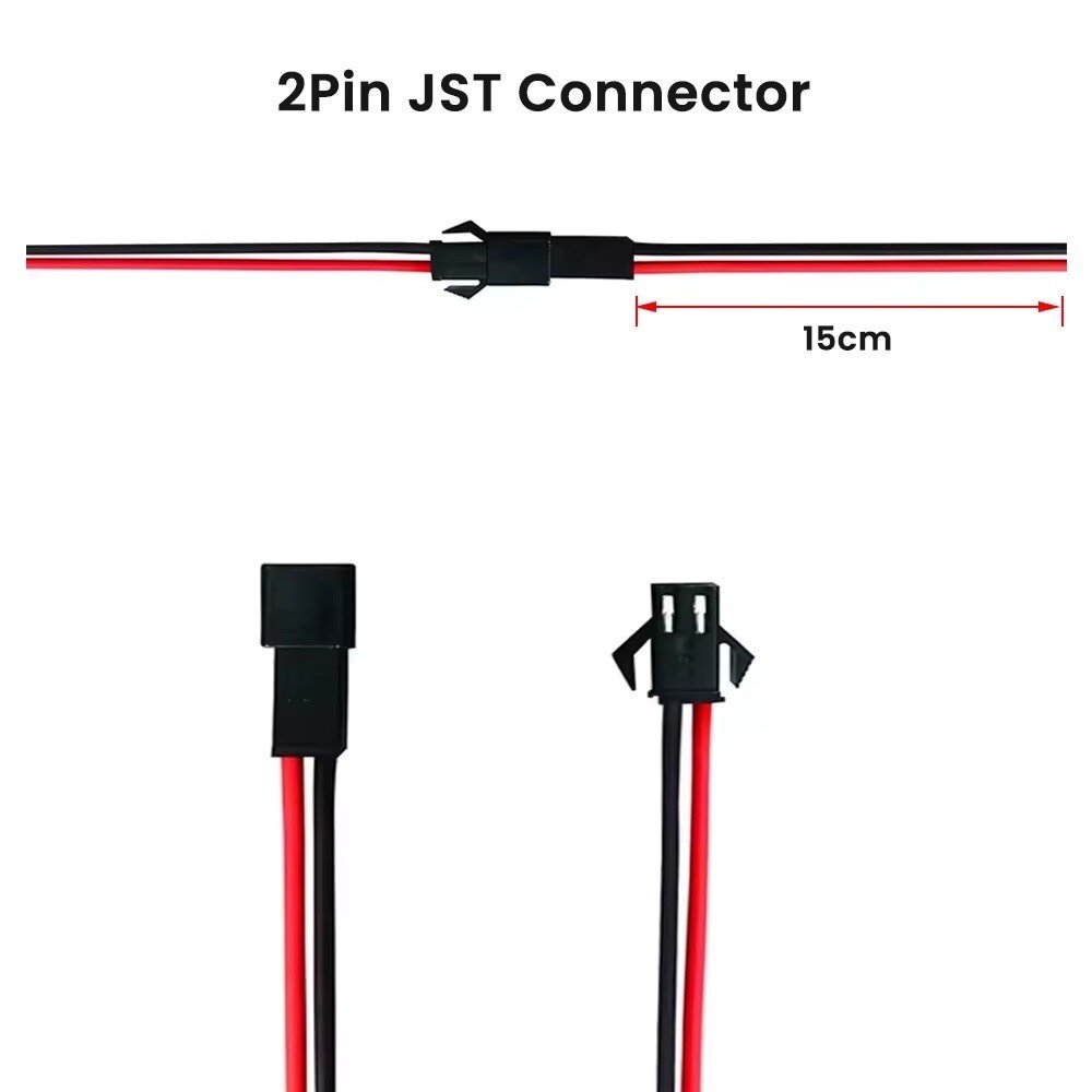 JST SM Stecker Buchse mit Kabel 15cm LED Streifen RC 2 3 4 5 6 Pin Co ...