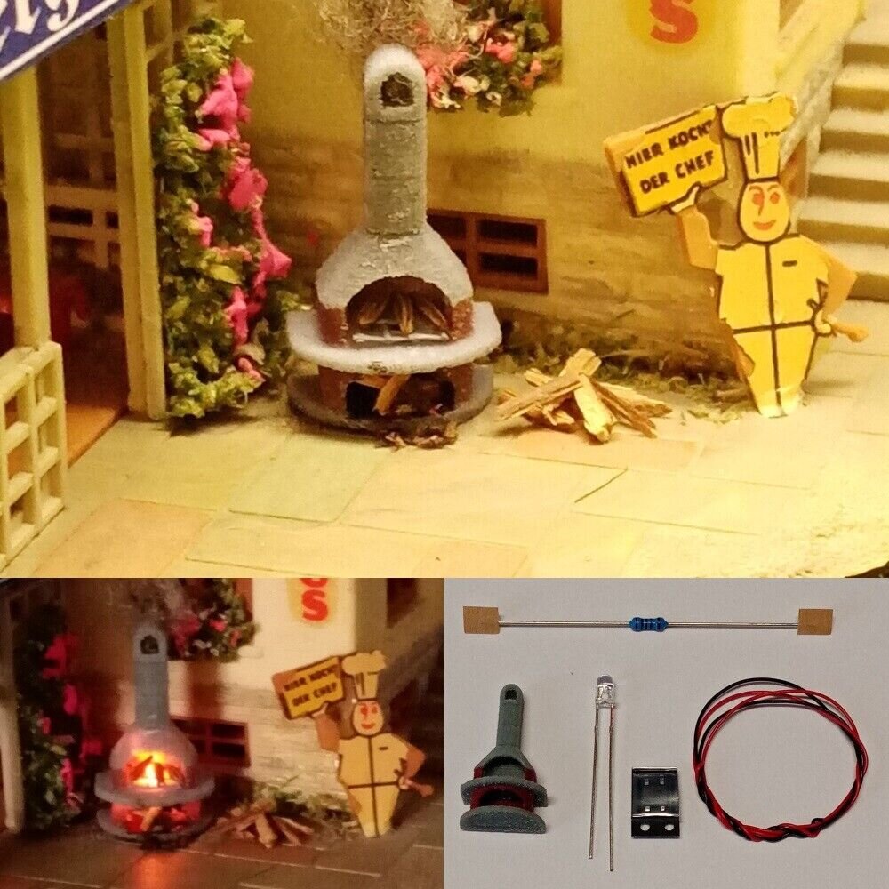 Grill Gartengrill LED Flackern Flackerlicht Brandflackern Bausatz für ...