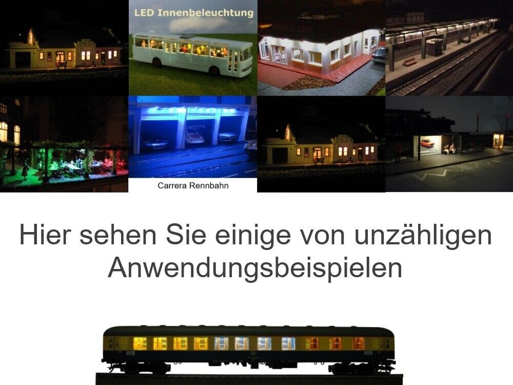 LED Beleuchtung gelb 100cm 120 LEDs Häuser Waggons Kirmes Rummel RC 1 ...