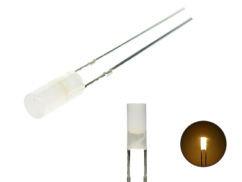 LED Zylinder 3mm diffus zylindrisch Flat Top LEDs 10 20 50 Stück und , 4,99
