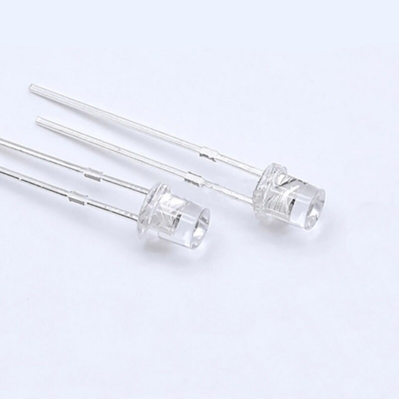 LED 3mm Zylinder klar Flachkopf LEDs zylindrisch flach Flat 10 20 50 , 3,99