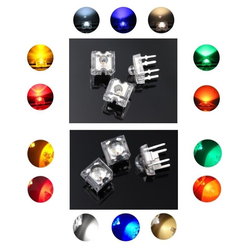 LED Piranha 3mm 5mm SuperFlux LEDs 10 20 50 100 Stück und Set 7 Farbe ...