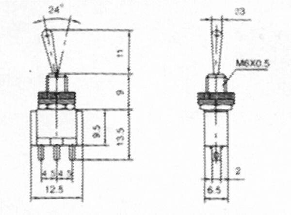 Miniatur Kippschalter Schalter 3-polig EIN/EIN 1xUM Umschalter 20 Stü ...