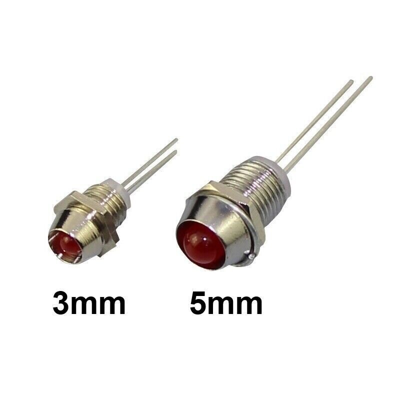 LED Fassung 3mm 5mm Metall Kunststoff Halter LEDs Clip Halterung 10 5, 2,99