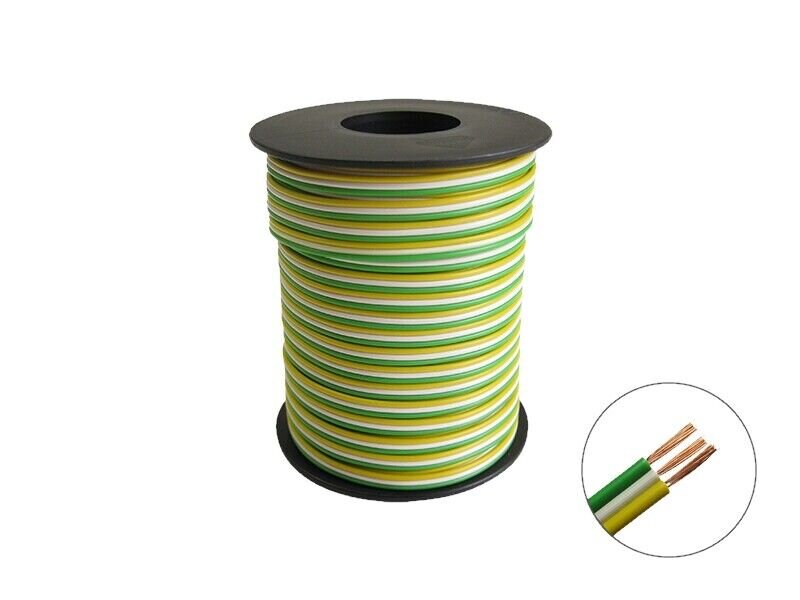 Drillingslitze 3 adrig Litze 3x 0,14mm² Kabel dreiadrig Kupfer 25 Met ...