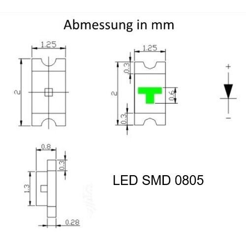 LED 0402 0603 0805 1206 micro mini SMD LEDs 10 20 50 100 Stück und Se ...