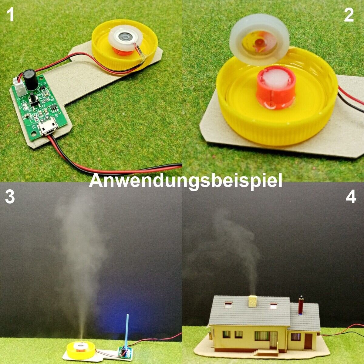 Rauchgenerator mini Verdampfer Simulation brennendes Haus Rauch Schor ...