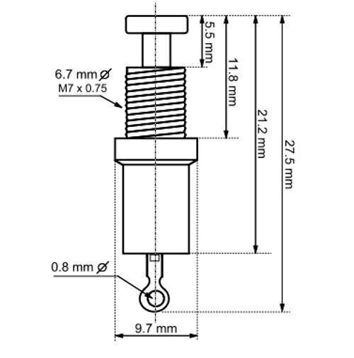Miniatur Drucktaster Taster Schließer EIN Modellbau Mini Druckschalte ...