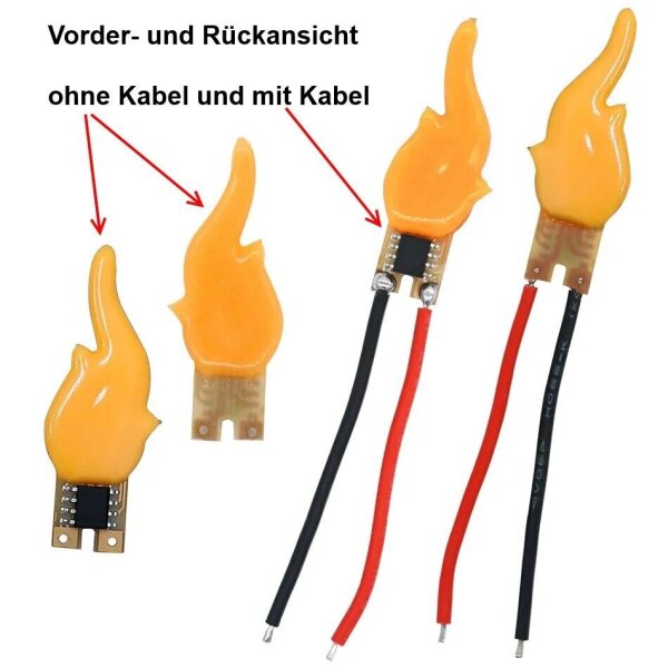 Flackerlicht brennendes Haus LED brandflackern Feuer H0 TT / G Lagerf ...